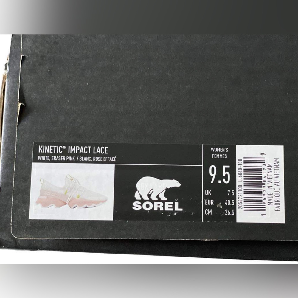 Sorel White & Eraser Pink Kinetic Impact Lace Leather… - Gem